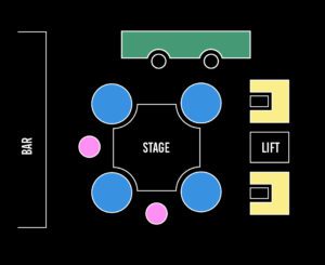 Stage Side Booth - Rude Liverpool